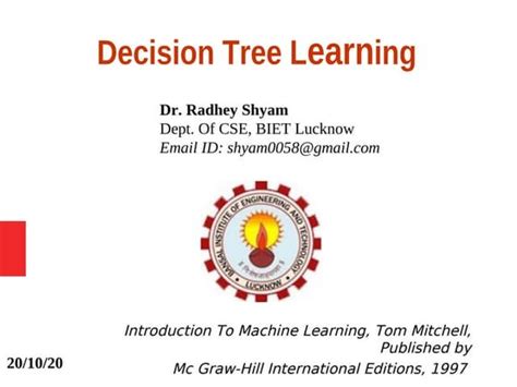 Decision Tree Induction Decision Tree Algorithm With Example Data