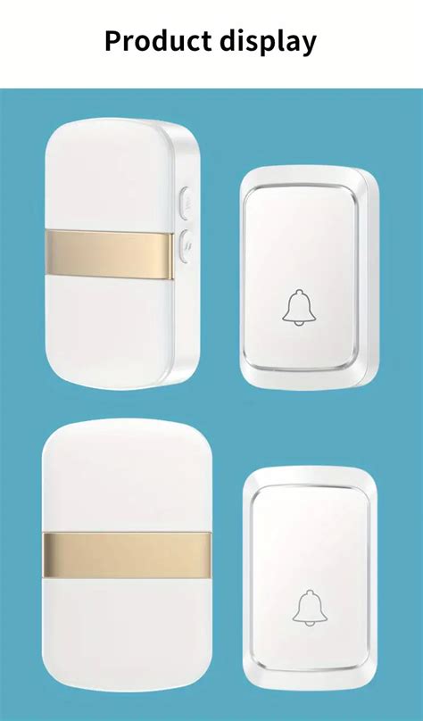 1 세트 무선 초인종 Usb 및 배터리 작동 초인종 방수 1000 장거리 5 볼륨 레벨 60 차임 표 Temu Of