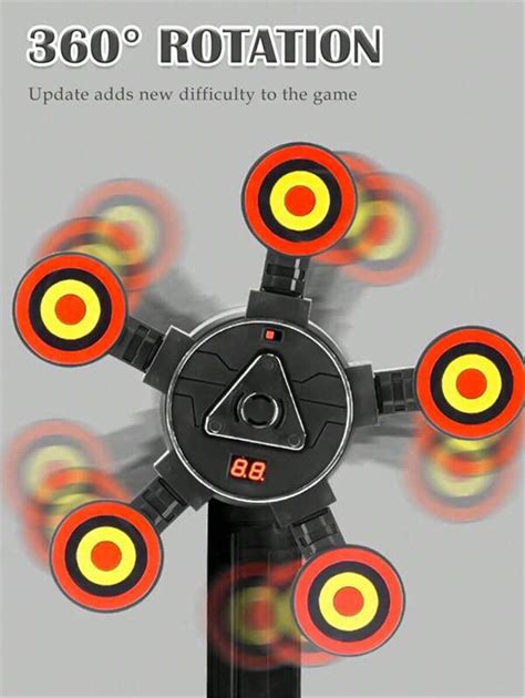 Electronic Scoring Target Automatic Rebound Resetting Rotating Target