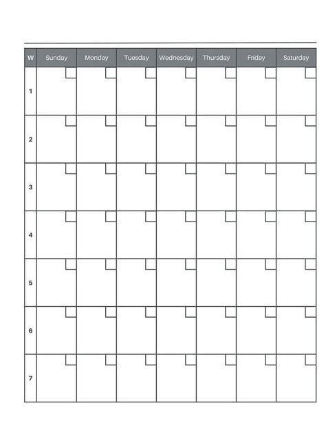 Free Week Calendar Printable PDF