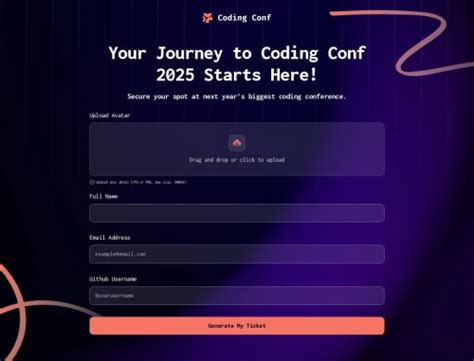 Frontend Mentor Conference Ticket Generator Using React And Tailwindcss Coding Challenge Solution