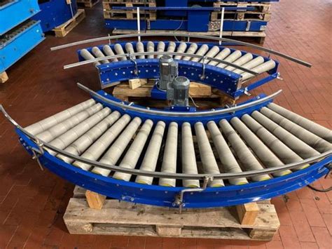 Roller Conveyor Curve 90° With Lateral Guide Conveyor Technology Curve Rollers In Tönisvorst