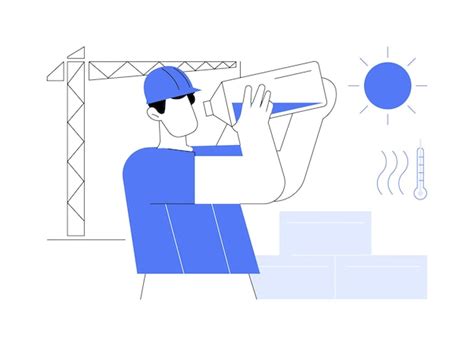 Premium Vector Drinking Water During Work Abstract Concept Vector Illustration