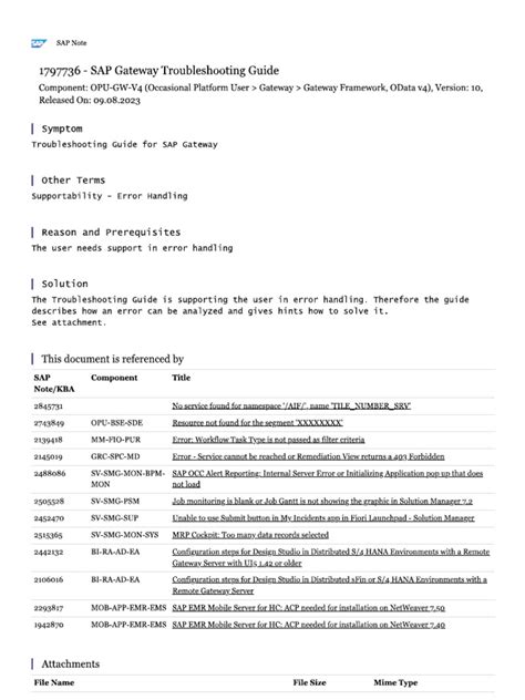 Sap Gateway Troubleshooting Guide Pdf