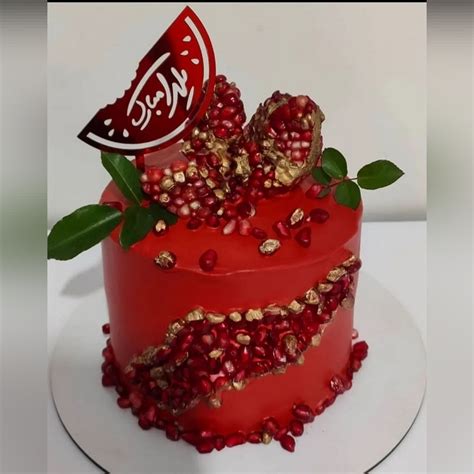 کیک شب چله 2023؛ مدل جدید تزیین کیک شب یلدا به شکل هندوانه و انار