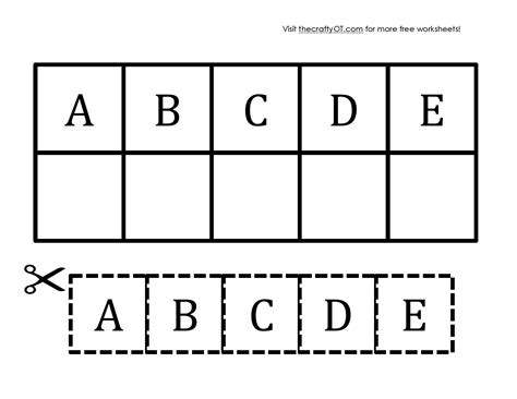Alphabet Letter Cut And Paste Worksheets
