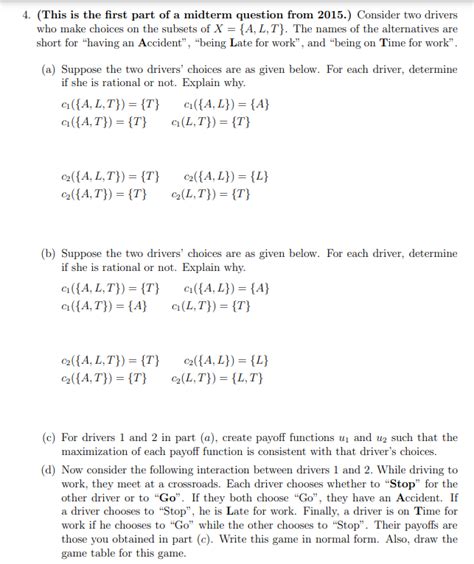 4 This Is The First Part Of A Midterm Question From