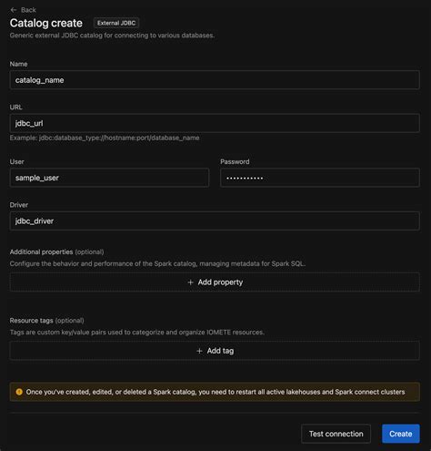 jdbc catalog integration iomete