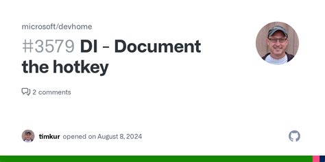Di Document The Hotkey · Issue 3579 · Microsoftdevhome · Github
