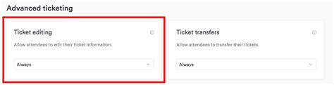 disable ticket editing for your event universe help center