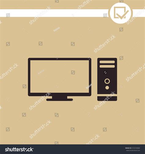 Computer Case Monitor Keyboard Mouse Vector Stock Vector Royalty Free