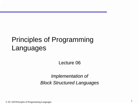 pdf principles of programming languages · c sc 520 principles of