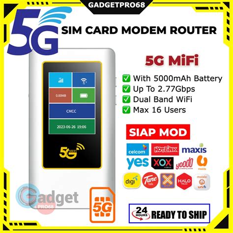 MOD NEW 5G MiFi High Speed Up To 2 77Gbps Modem Modified UNLIMITED Hotspot Router 5G Portable