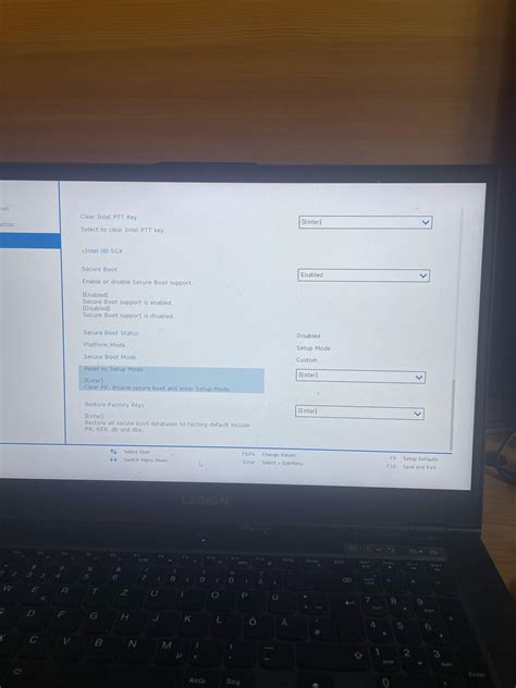 Secure Boot Doenst Enable Rlenovo