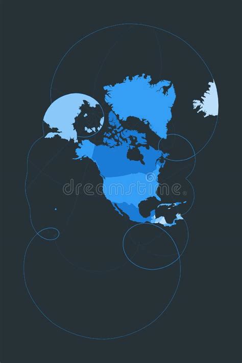 World Map Modified Stereographic Projection For Stock Vector Illustration Of Graticule