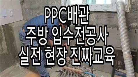 Ppc배관 주방입수전공사 실전 진짜현장교육🚽교육문의☎️010 8782 6704 타일하원 타일교육 욕실리모델링교육학원 셀프욕실리모델링교육 Youtube