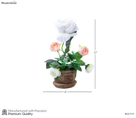 Buy Laura Artificial Pot With Flowers White At 28 Off Online