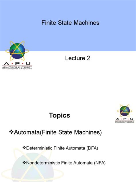 Ct Lecture 2 Automata Pdf Formal Methods Computer Programming