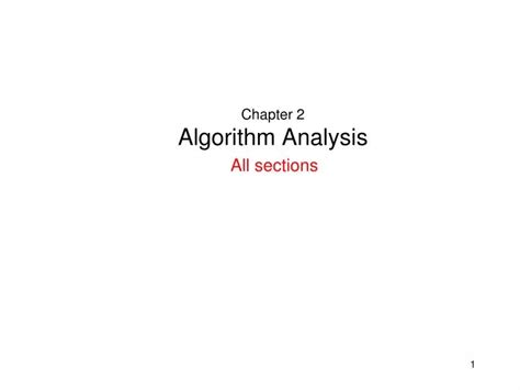 Ppt Chapter 2 Algorithm Analysis Powerpoint Presentation Free