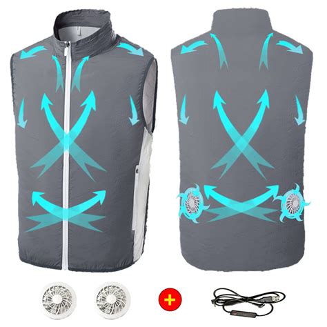 Cooling Vest Cooling Fan Jacket Air Conditioned Vest Air Conditioned Cooling Vest And Cooling