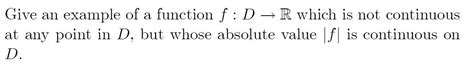 solved give an example of a function f d→r which is not