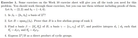 Solved Exercise 1 Some Exercises On The Week 10 Exercise