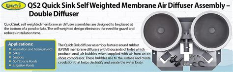 Easypro Qs2 Quick Sink Self Weighted Diffuser Assembly For