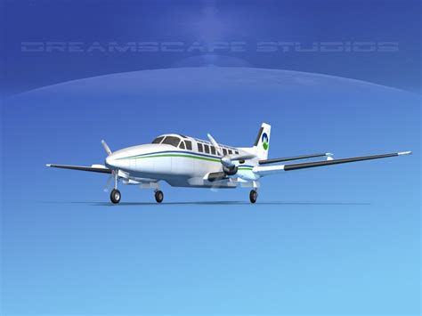 3d Model Beechcraft Airliner Turboprop