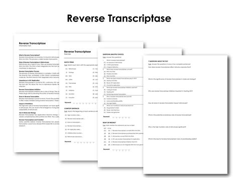 Reverse Transcriptase Made By Teachers