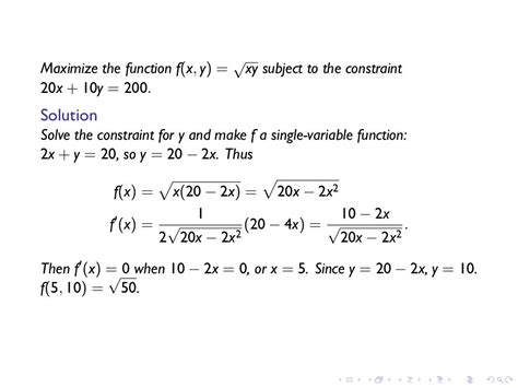 lesson 17 the method of lagrange multipliers