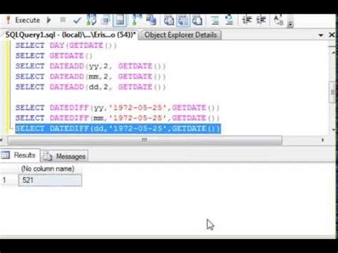 Trabalhando Datas No SQL Server YouTube