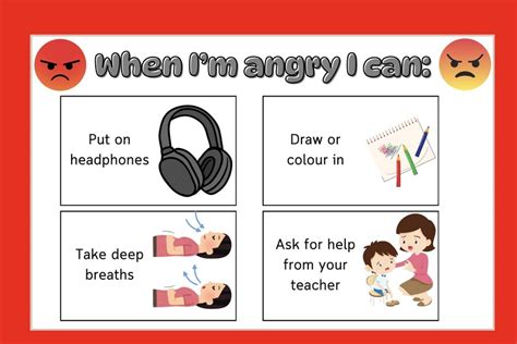 Coping Skills Visual Mat Emotional Regulation Strategies Etsy
