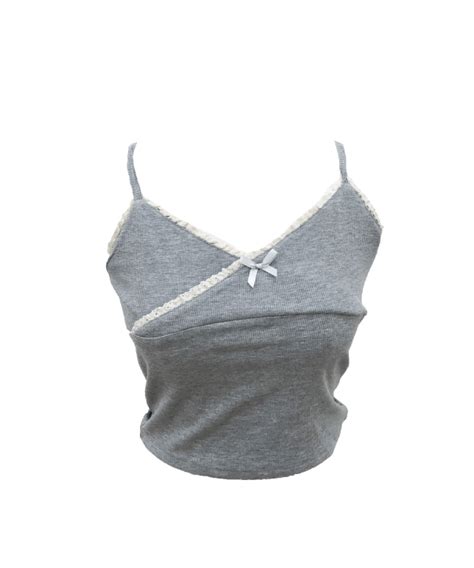 [단독진행 ] 키치 하이틴 리본 골지 나시 에이블리