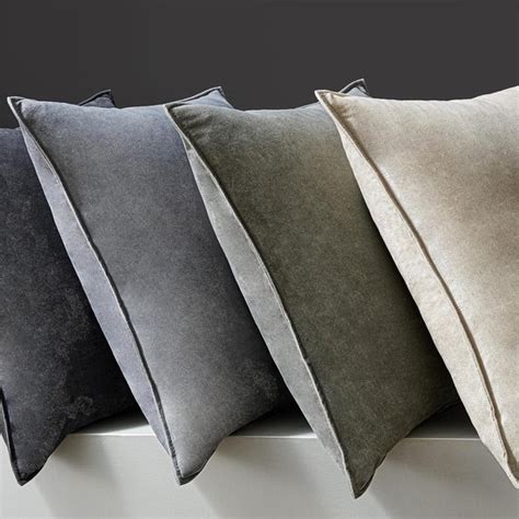 45 X 45 Cm Kussensloop Grijs Set Van 4 Fluwelen Kleurverloop
