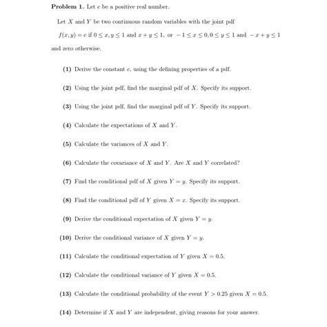 Solved Problem 1 ﻿let C ﻿be A Positive Real Numberlet X