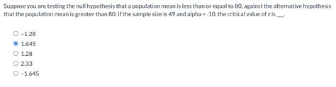 Solved Suppose You Are Testing The Null Hypothesis That A Chegg