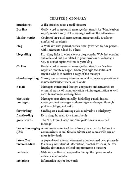Chapter 5 Glossary Pdf World Wide Web Internet And Web