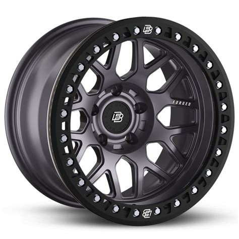 Ford Bronco Raptor Satin Graphite Forged Beadlock 17x96x135 0mm Baja Built Race Wheels