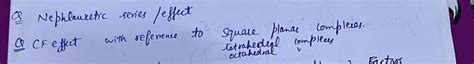 Solved CFT effect with refenence to square planar complex. | Chegg.com