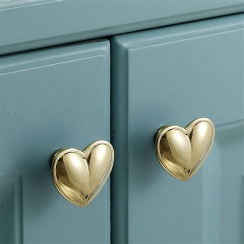 Heart Design Goldchrome Brass Knob And Pull Furniture Knobs Cabinet Pulls Knobs Dresser Handle
