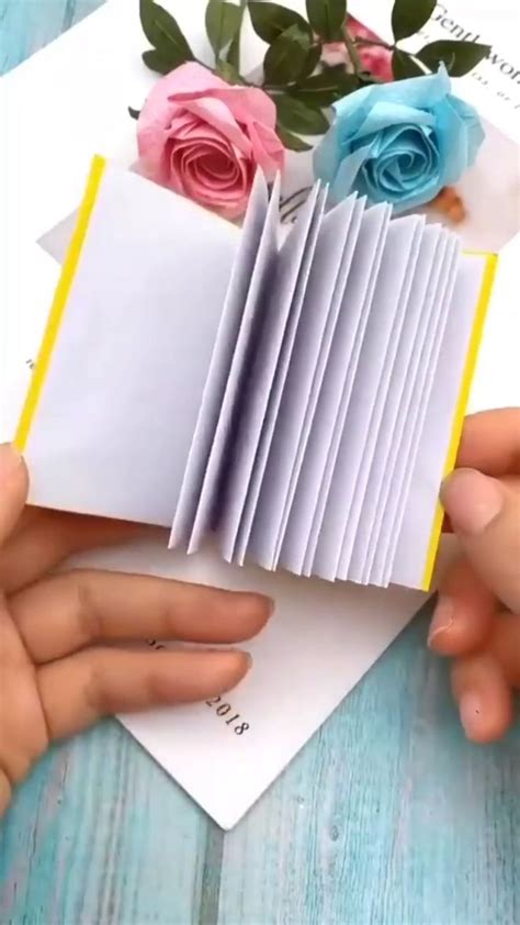 Origami Mini Notebook Tutorial Step By Step Pinterest
