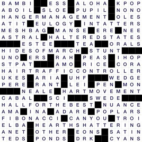 Wsj Crossword Puzzles Free Printable Crosswords
