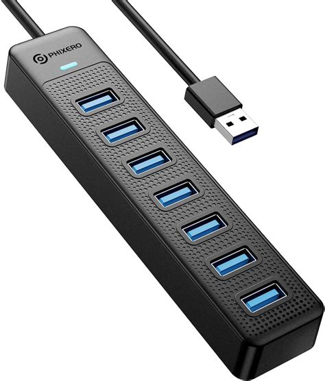 Amazon Com PHIXERO 7 Port USB 3 0 Hub Multi USB Port Hub Portable USB