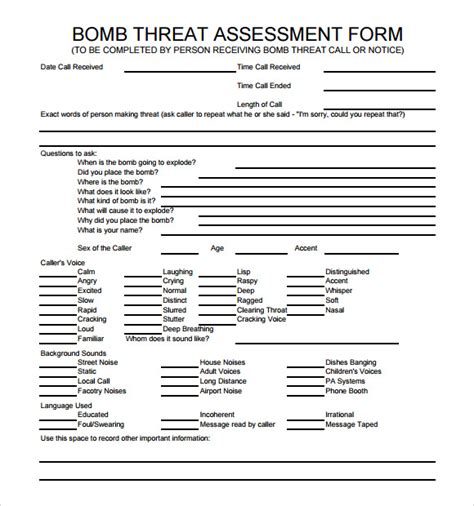 Free 10 Sample Threat Assessments In Pdf M Word