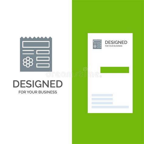 Basic Ui Manu Document Grey Logo Design And Business Card Template Stock Vector