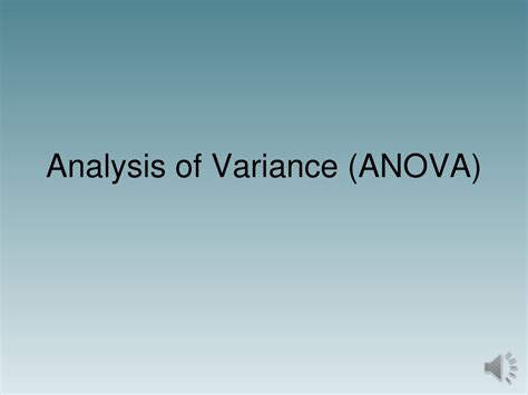 Ppt Analysis Of Variance Anova Powerpoint Presentation Free