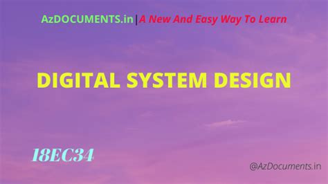 DIGITAL SYSTEM DESIGN EC