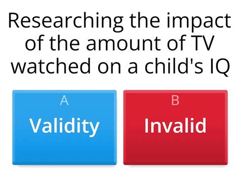 Valid Versus Invalid Quiz