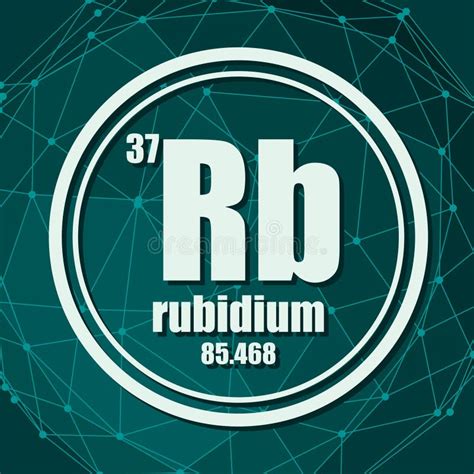 Rubidium Chemical Element Stock Illustration Illustration Of Atomic