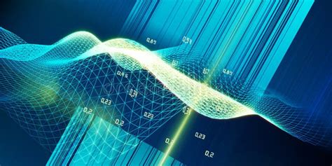 Abstract Futuristic Visualization Of Wavy Grid Artificial Intelligence Big Data Quantum